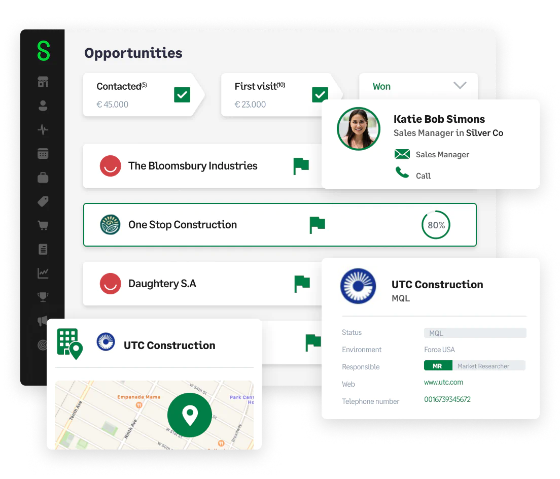 Sage Sales Management Kunden Prozesse und Auftragschancen